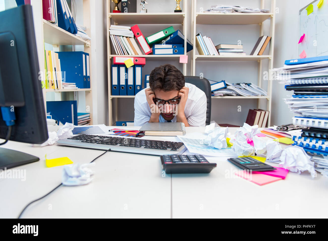 Angry and scary businessman in the office hi-res stock photography and ...