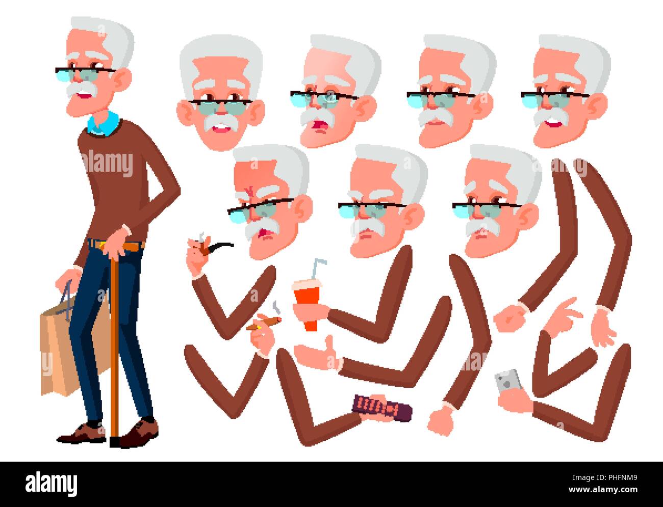 Attractive older face Stock Vector Images - Alamy