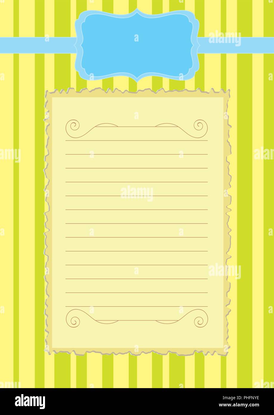 Paper for letters, Blank sheet, Beautiful note paper Stock Vector Image ...