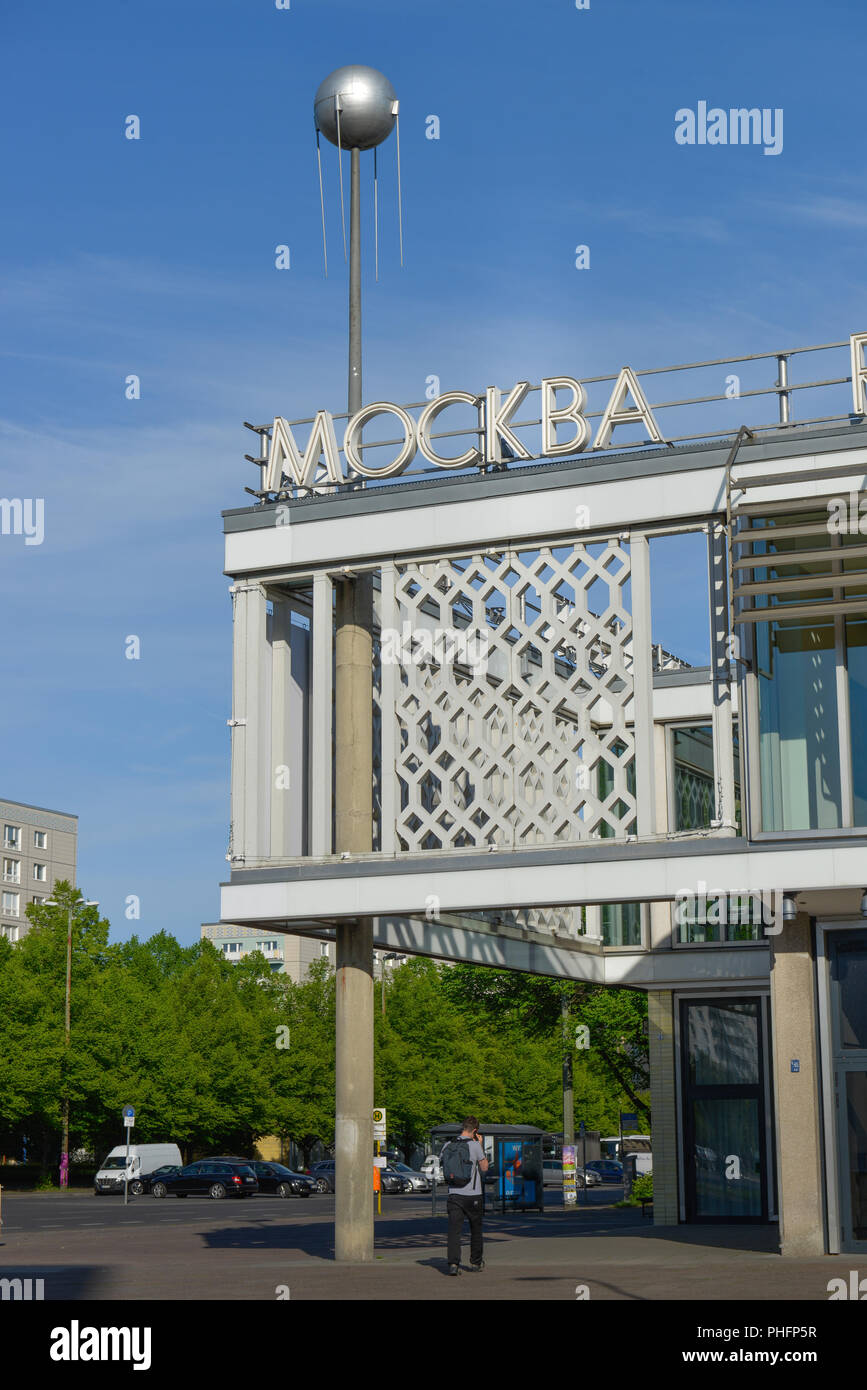 Cafe Moskau, Karl-Marx-Allee, Mitte, Berlin, Deutschland Stock Photo ...