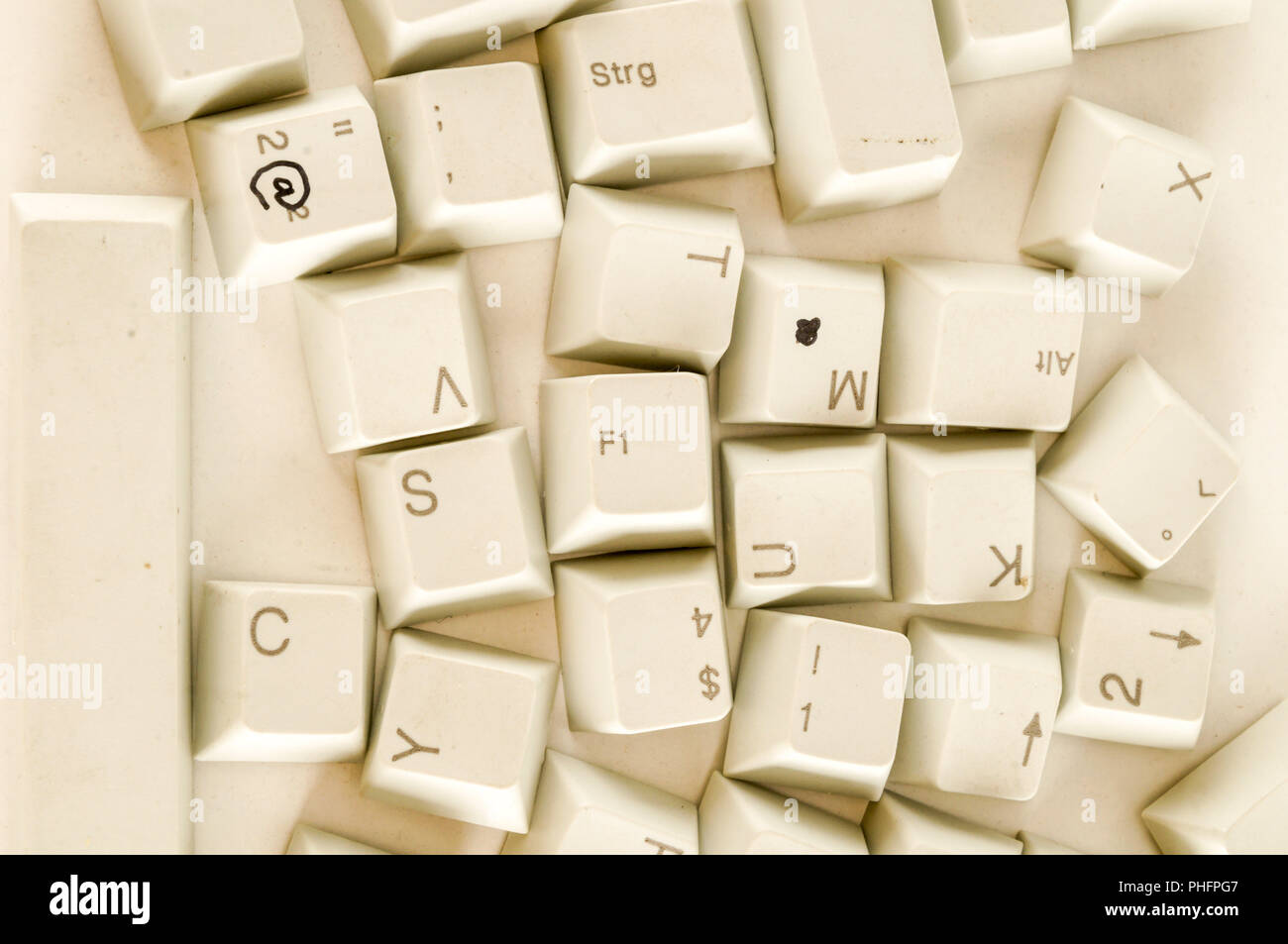Alphabet numbers and some other keys Stock Photo - Alamy