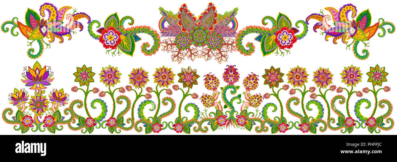 Floral Spring Garden border Stock Photo - Alamy