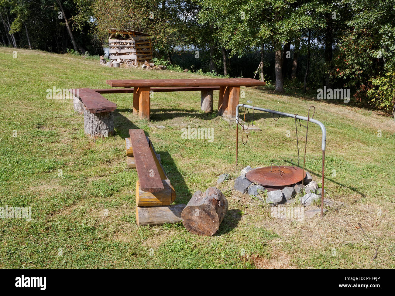 Tourist fire place Stock Photo - Alamy