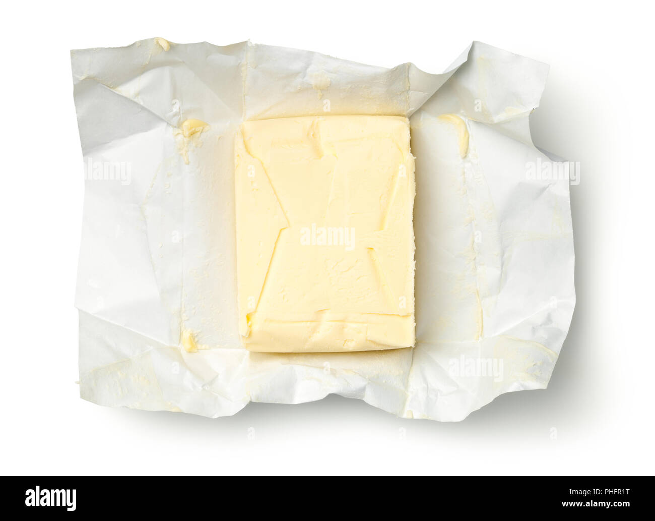 Butter Isolated on White Background Stock Photo - Alamy