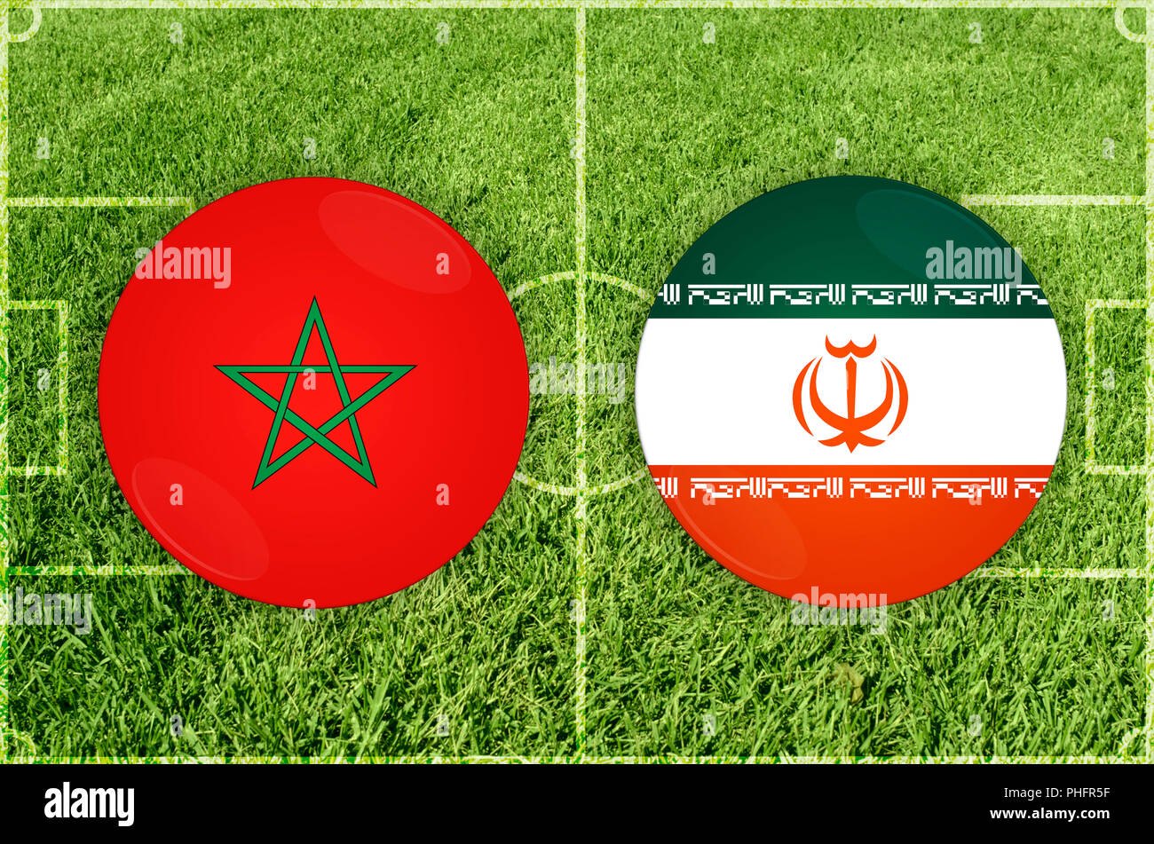 Marocco vs Iran football match Stock Photo - Alamy
