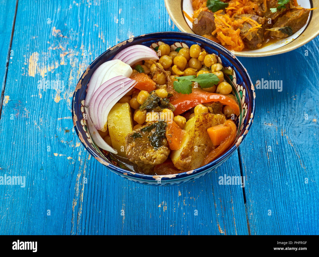 Uzbek soup with chickpeas mohora Stock Photo - Alamy