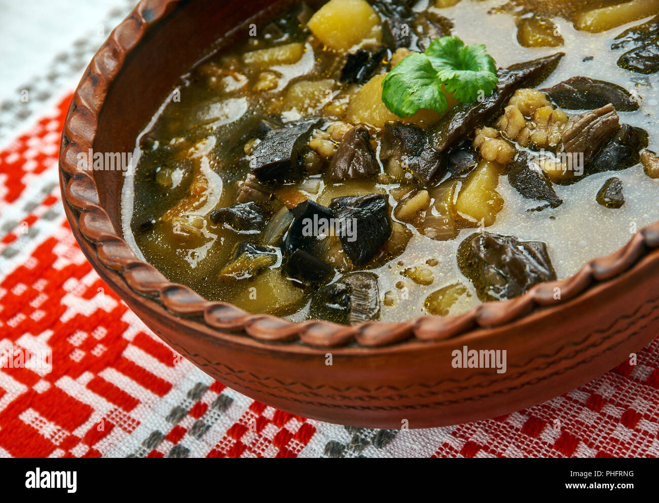 Belarusian mushroom soup Stock Photo - Alamy