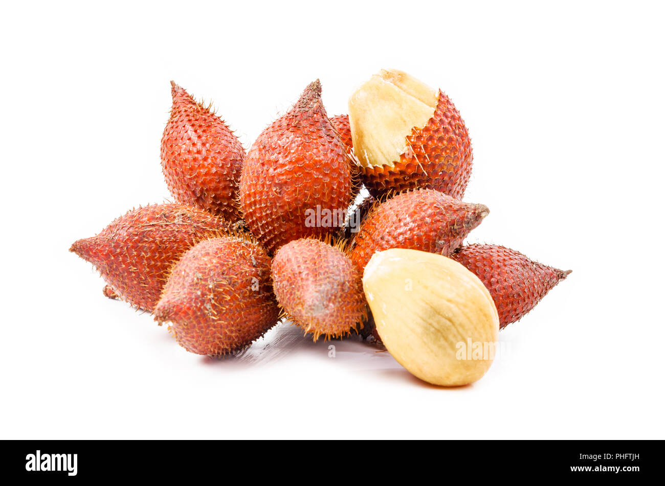 Snake Fruit, Salak or Sala Fruit of Thailand isolated on white ...