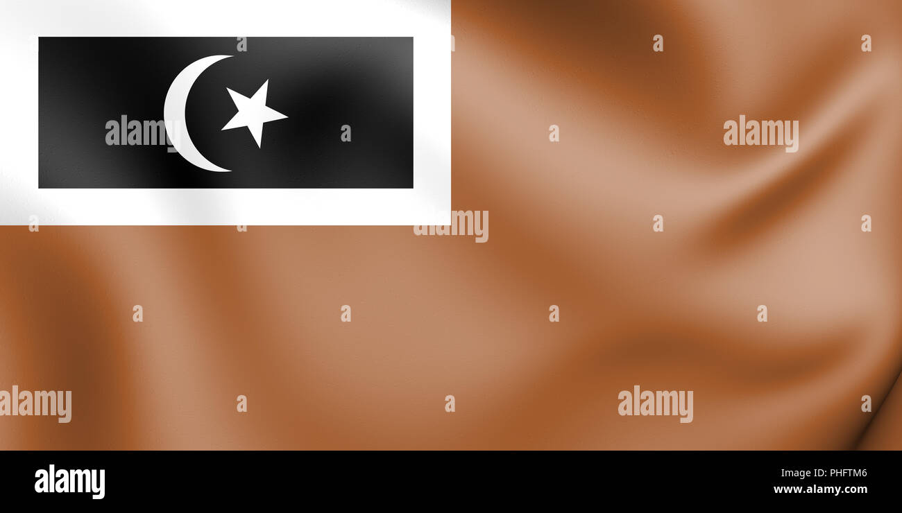 3D Flag of Setiu (Terengganu), Malaysia. 3D Illustration Stock Photo ...