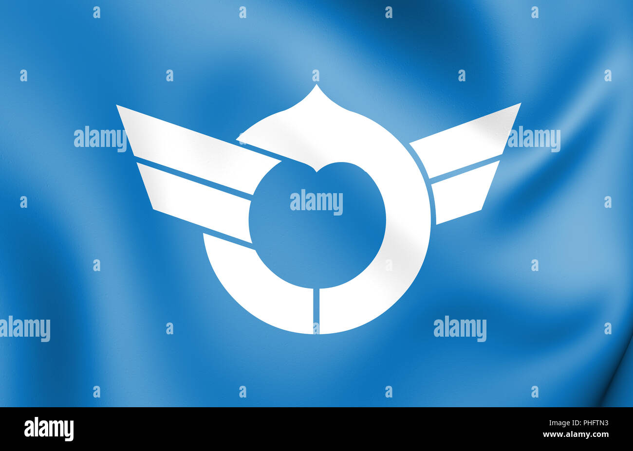 3D Flag of Shiga Prefecture, Japan. 3D Illustration Stock Photo - Alamy