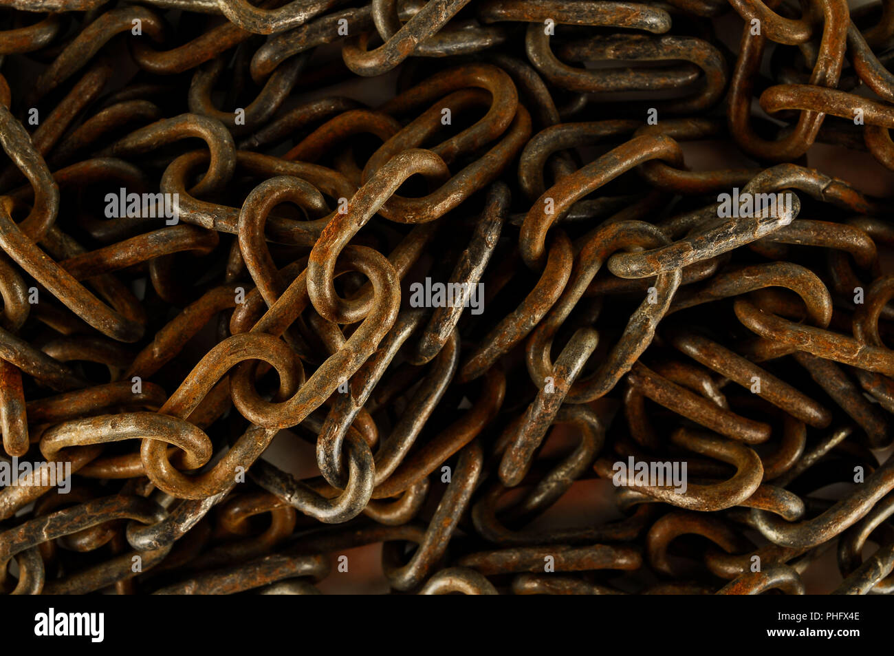 Abstract of Thick Rusty Chain Stock Photo - Alamy