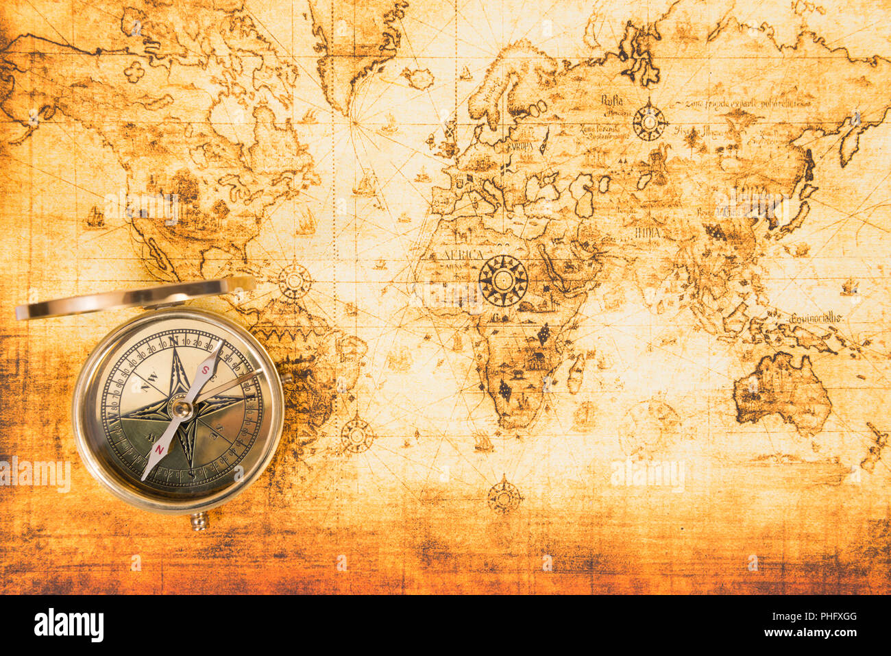 Treasure Map Compass Stock Photos & Treasure Map Compass Stock Images ...
