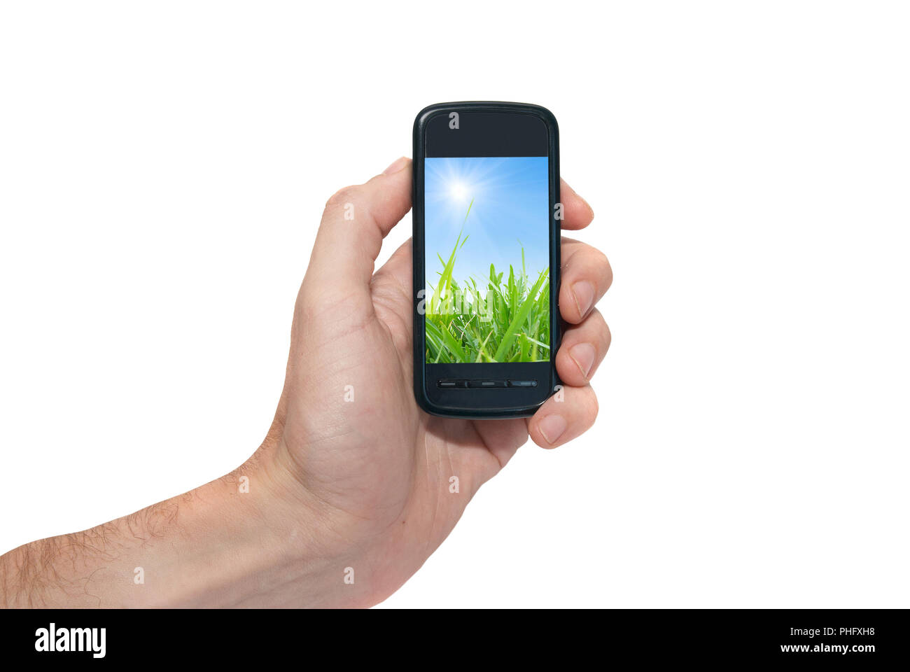 Mobile phone in the hand Stock Photo - Alamy