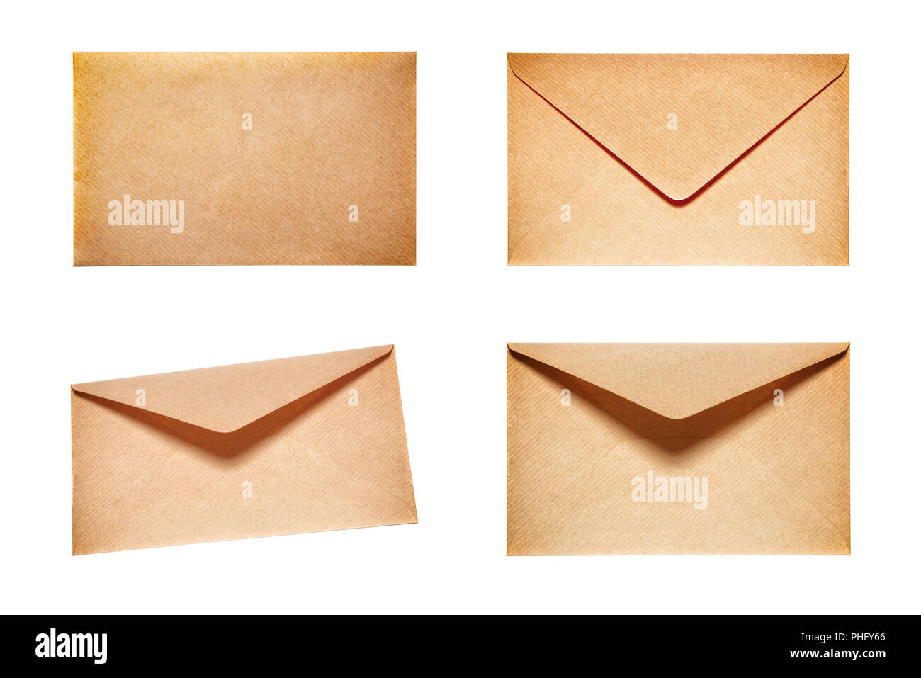 Set blank paper envelopes Cut Out Stock Images & Pictures - Alamy