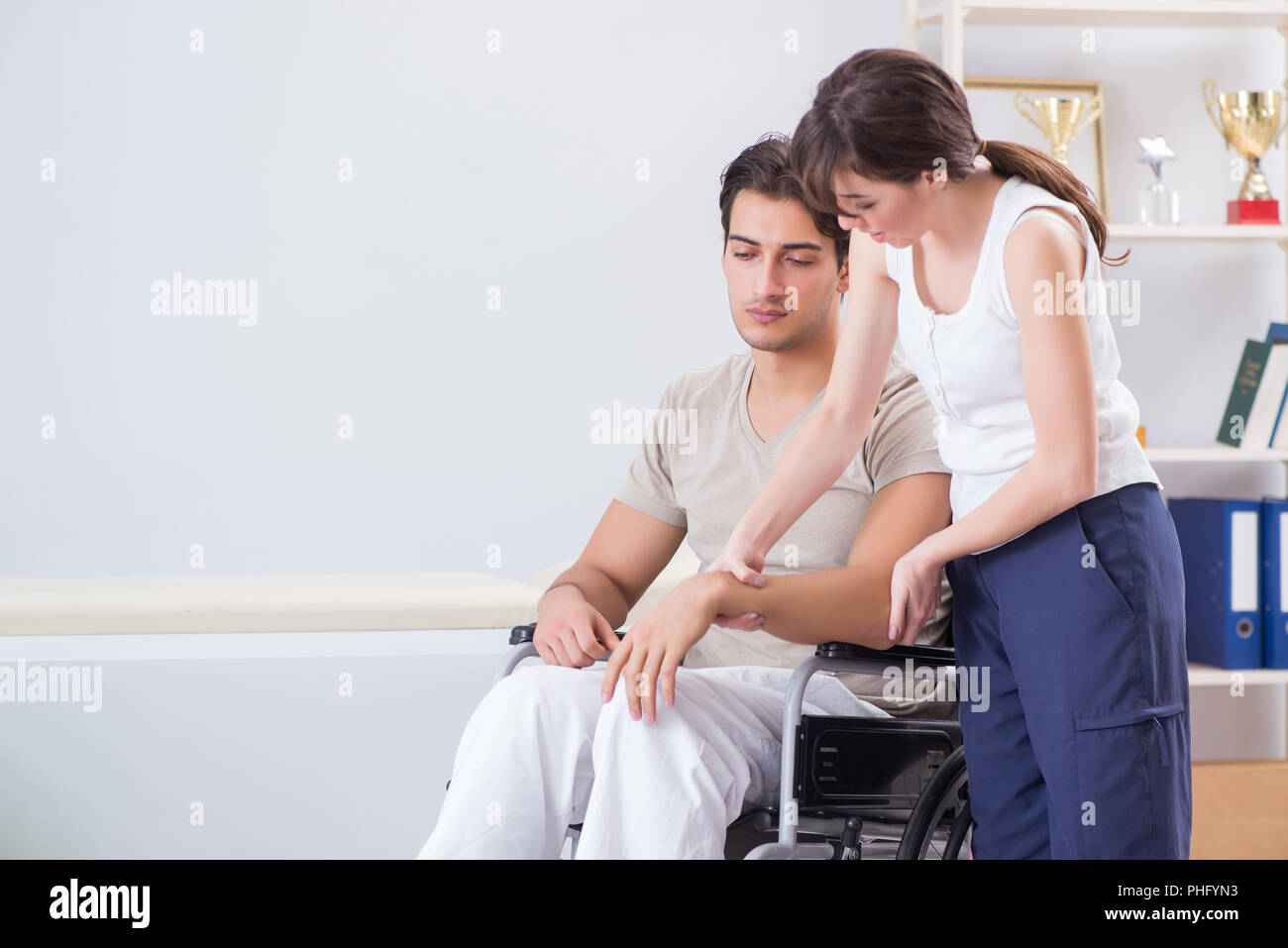 Patient recovering in hospital after injury trauma Stock Photo - Alamy