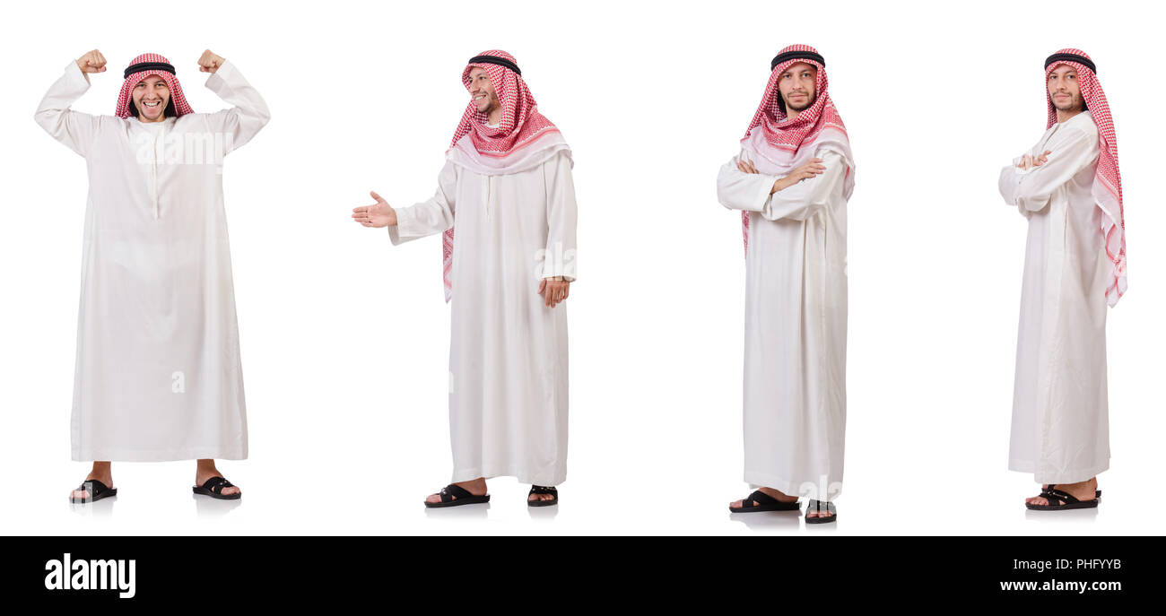 Arab man isolated on white background Stock Photo - Alamy