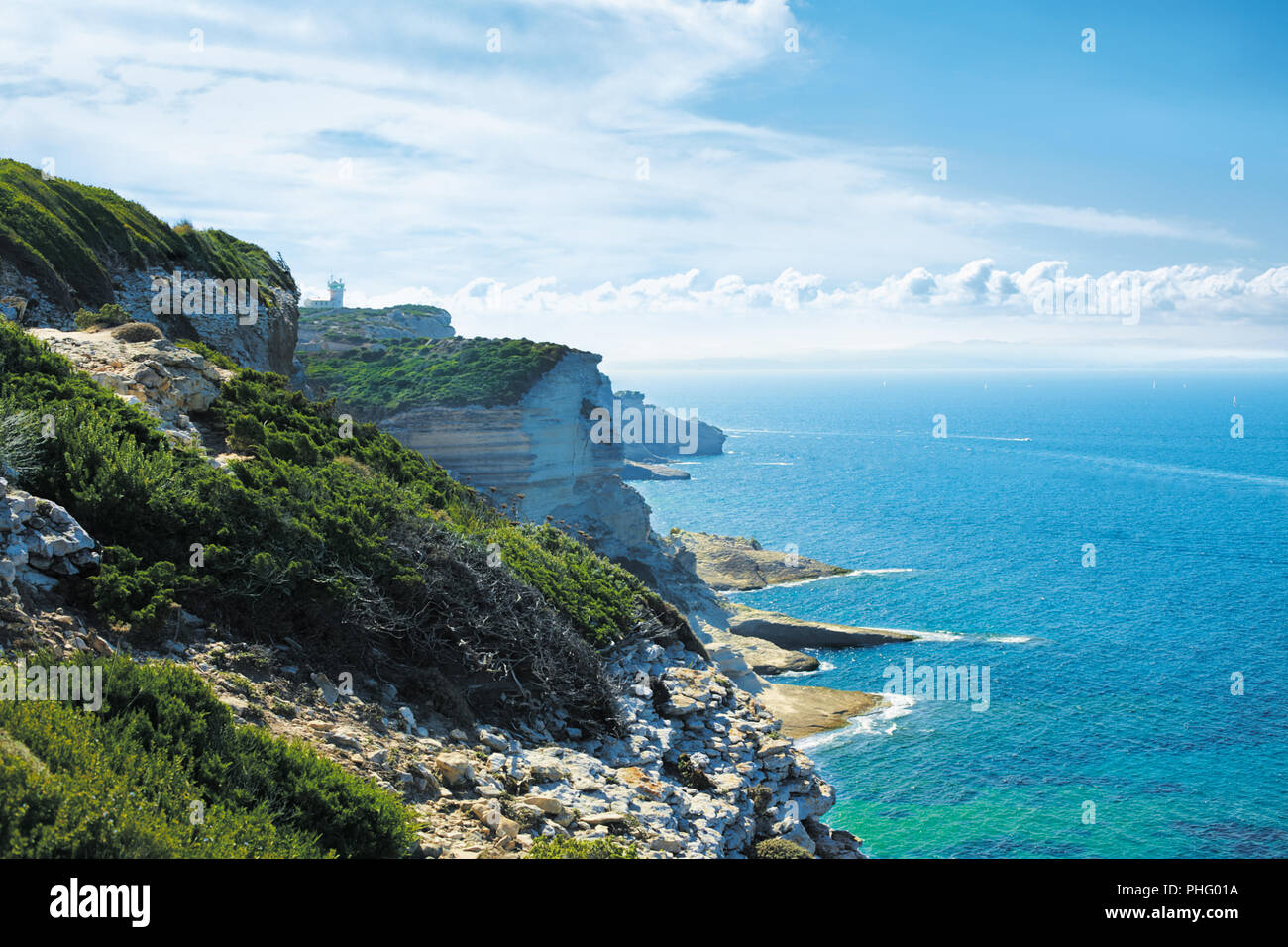 View of sea and cliff Stock Photo - Alamy