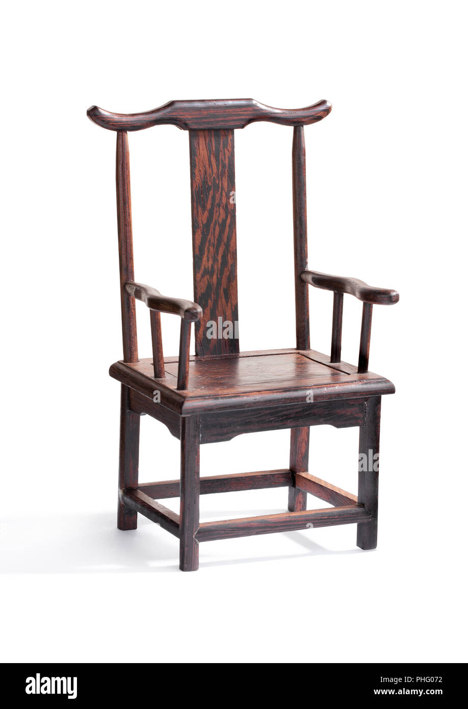 Wooden miniature chair on a white background Stock Photo - Alamy