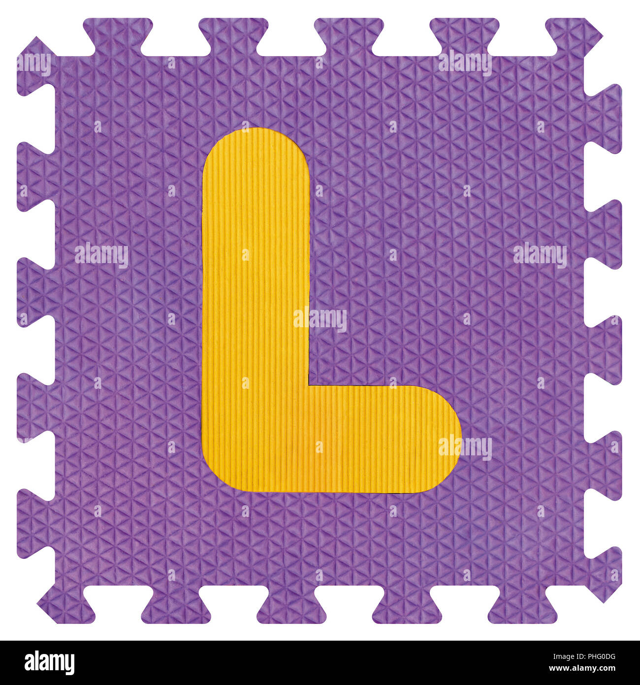 Part of the puzzle letter L Stock Photo - Alamy