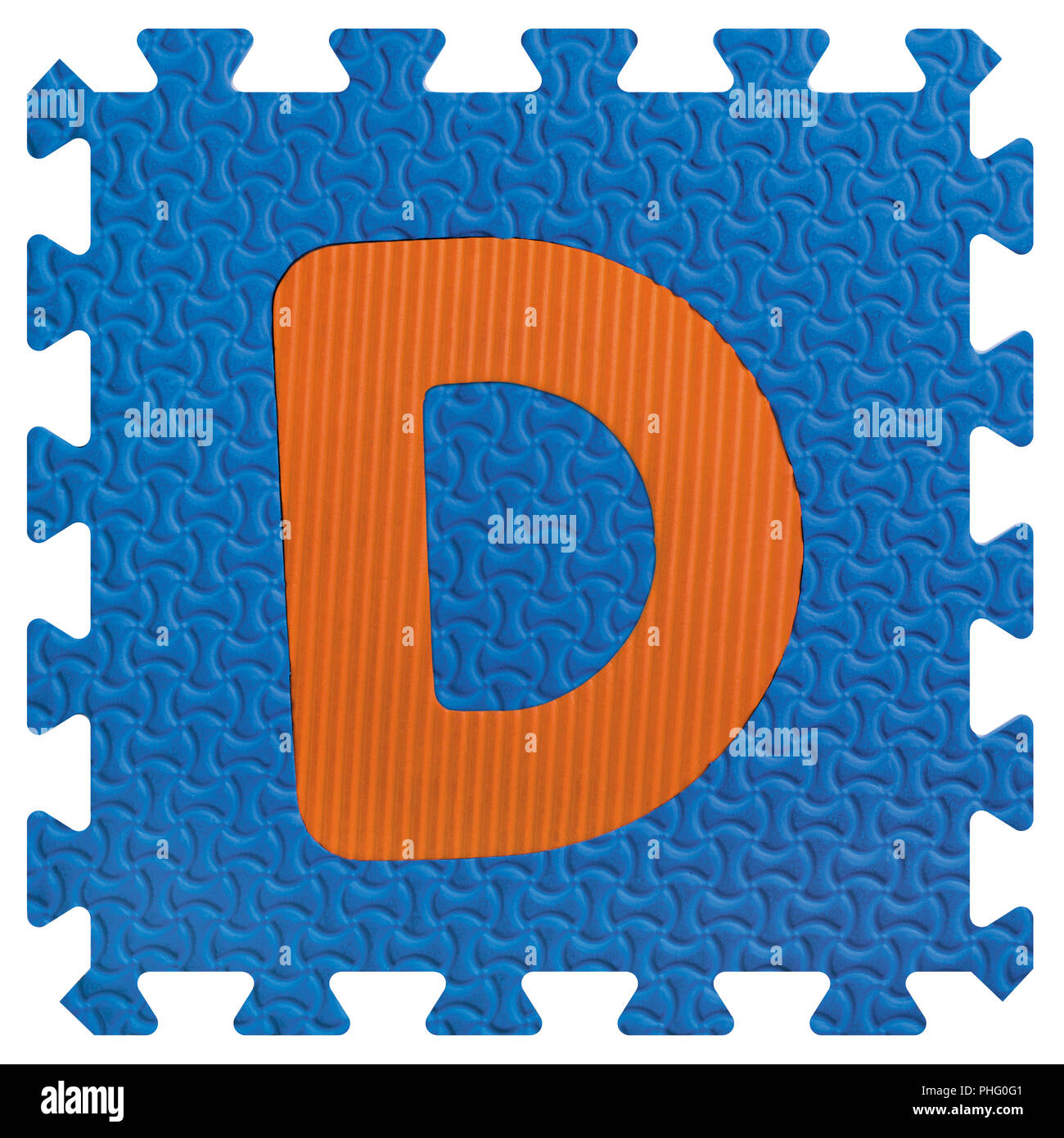 Part of the puzzle letter D Stock Photo - Alamy