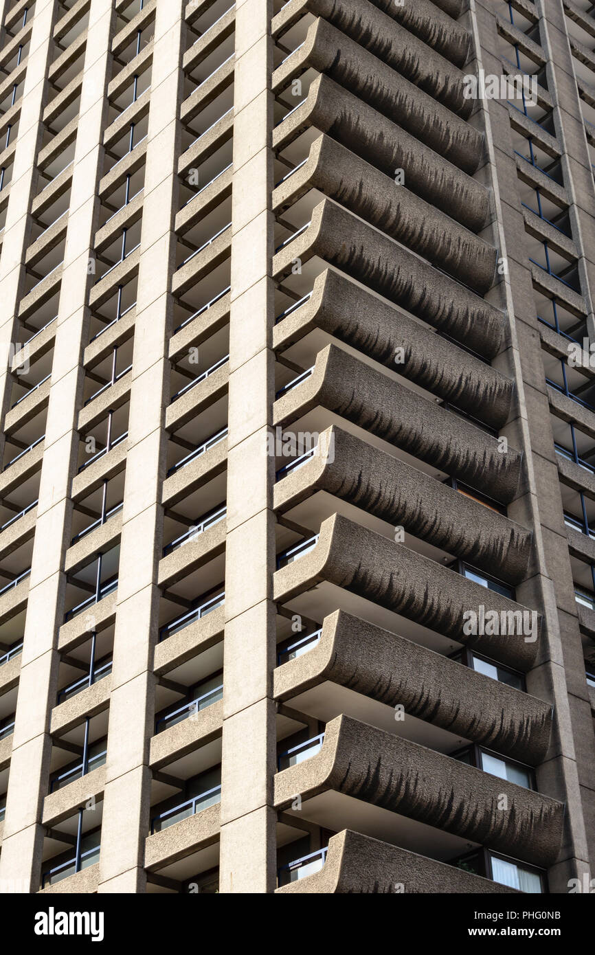The Barbican Estate, London, UK. The 43-storey Cromwell Tower on Silk ...