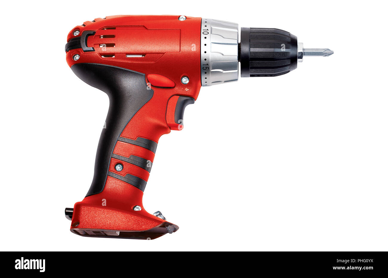 Red screwdriver on a white background Stock Photo - Alamy