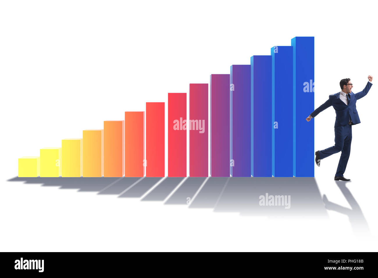 Growing bar charts in hi-res stock photography and images - Alamy