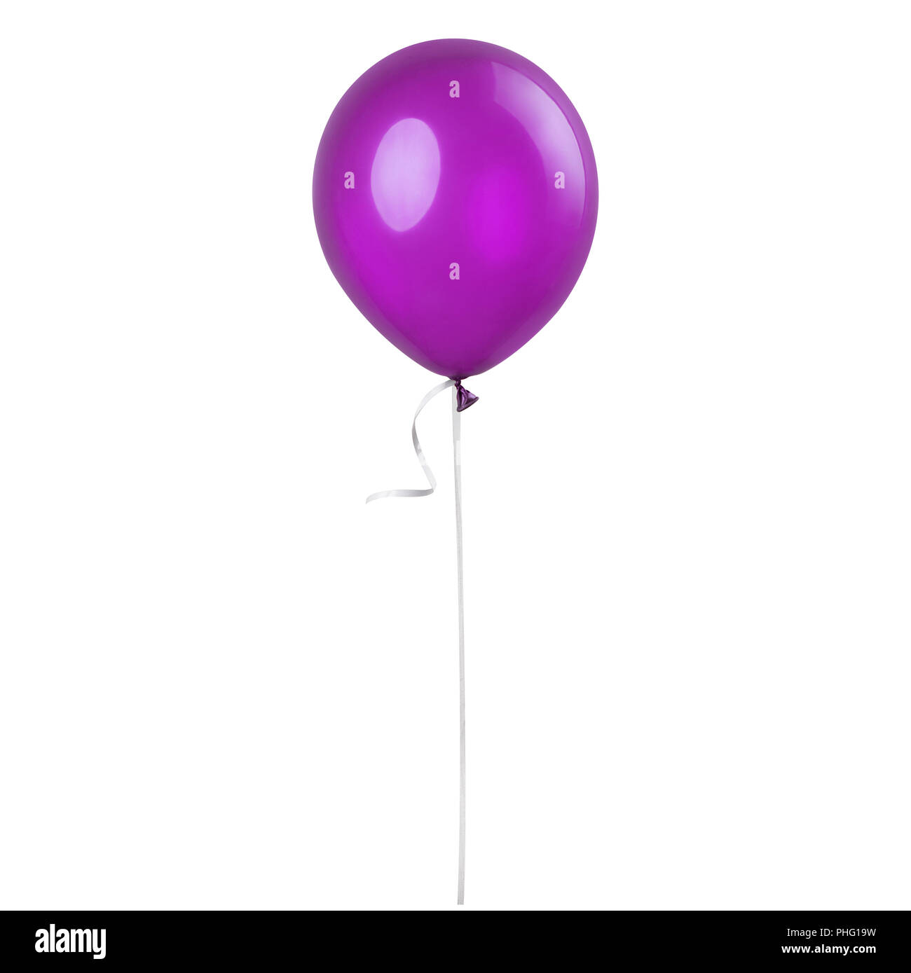 Violet air balloon isolated on a white background. Party decoration for ...
