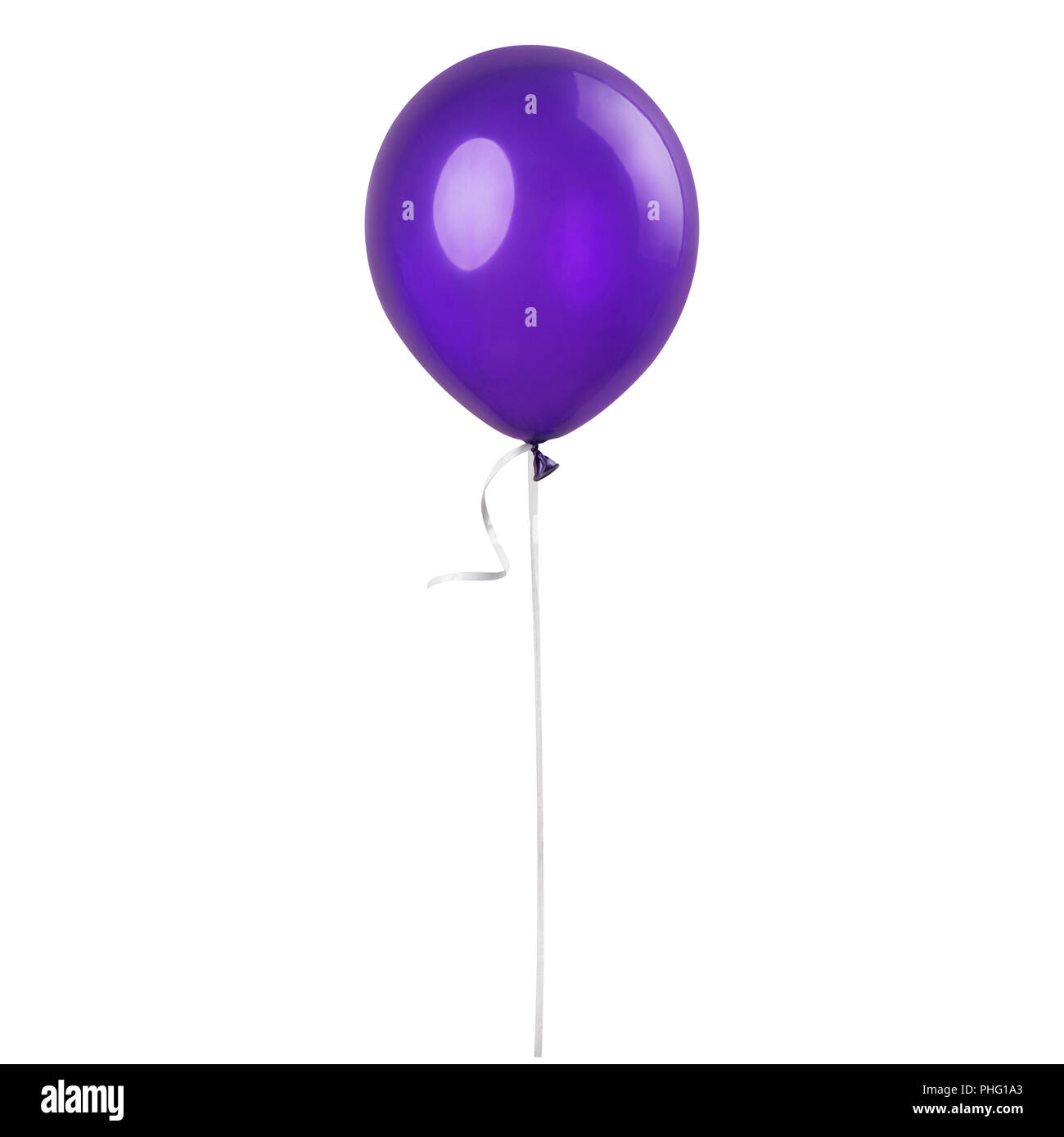Violet air balloon isolated on a white background. Party decoration for ...
