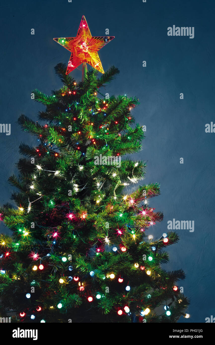 Lights garlands on black abstract hi-res stock photography and images ...