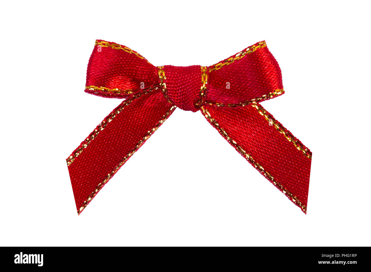 Red fabric bow isolated on white background Stock Photo - Alamy