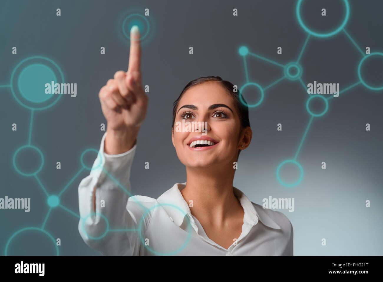 High technology in team building Stock Photo - Alamy