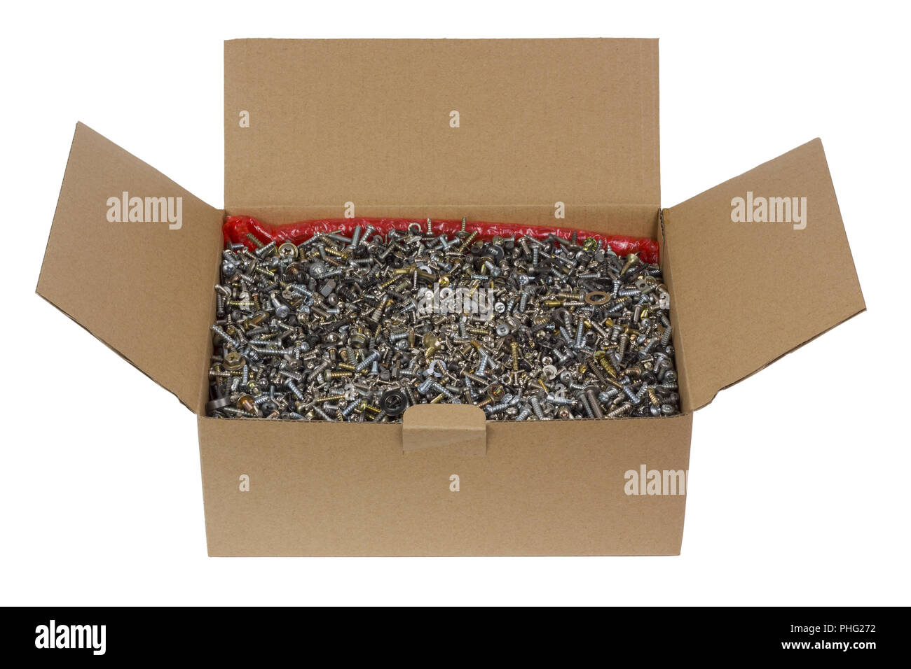 Packing for your metal screws and nuts Stock Photo - Alamy
