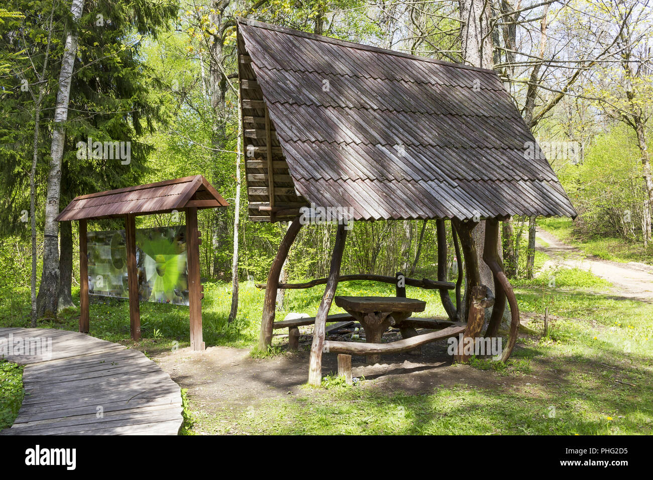 Forest rest zone Stock Photo - Alamy