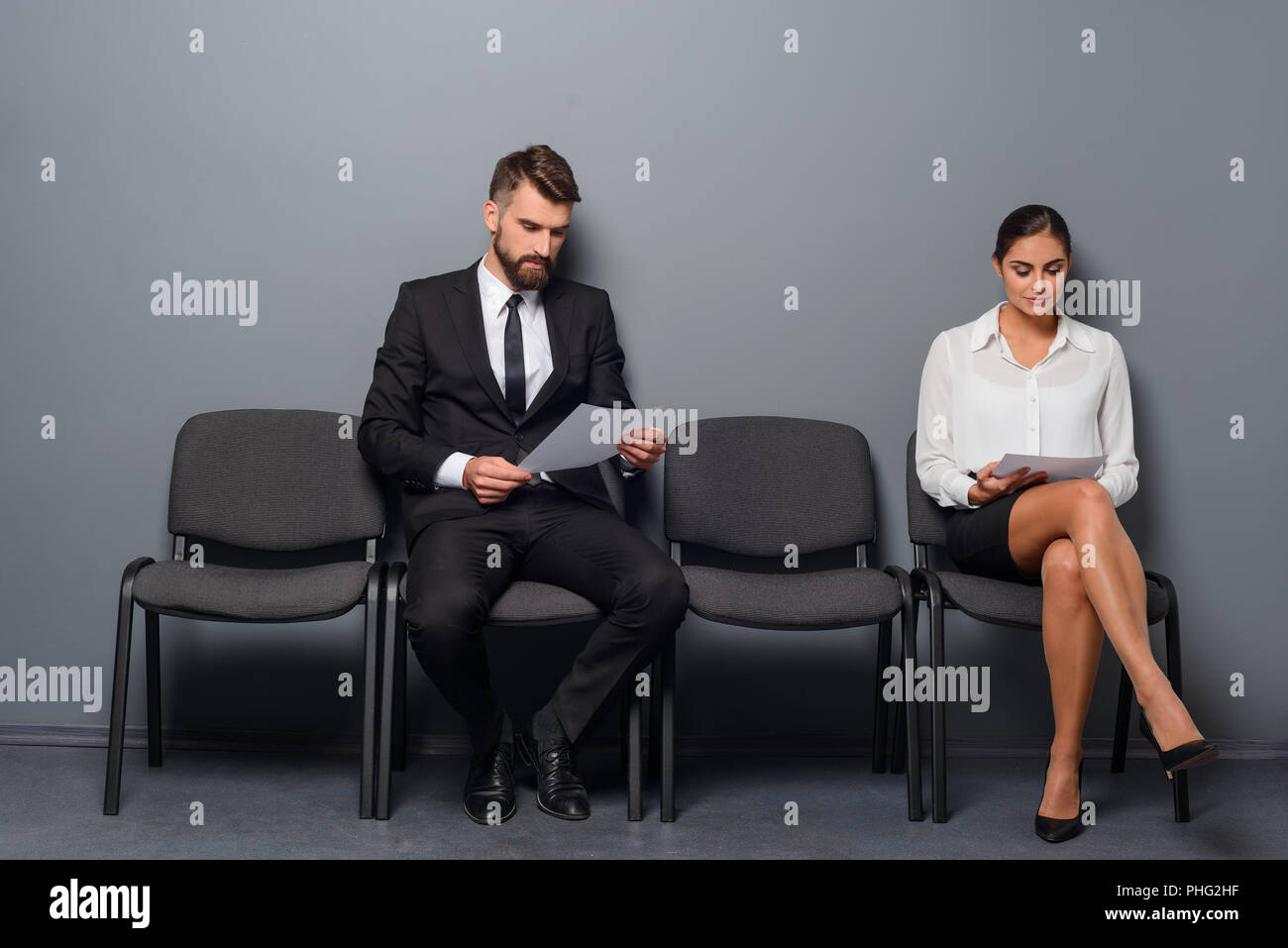 Waiting for an interview Stock Photo - Alamy