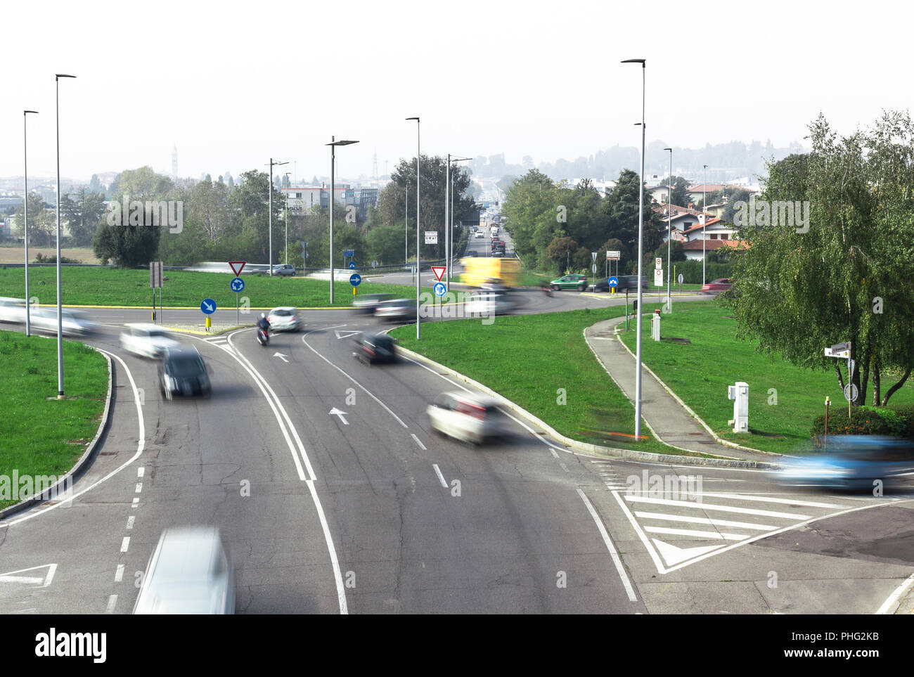 Roundabout junction hi-res stock photography and images - Alamy