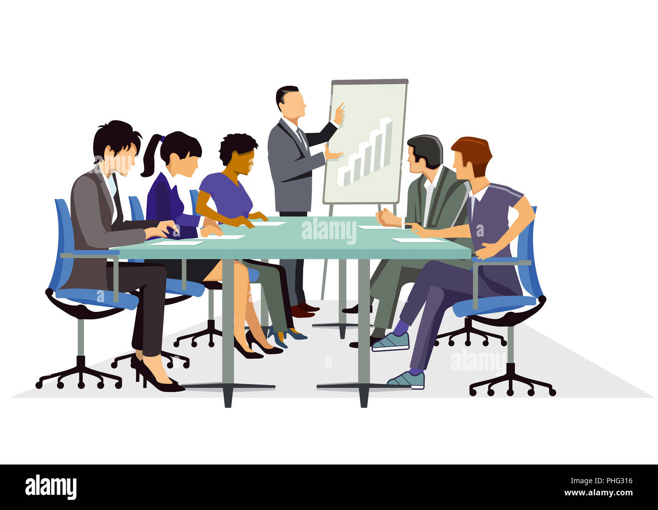 Course in the group Stock Photo - Alamy