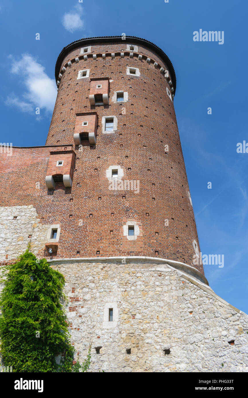 Sandomierska tower (Baszta Sandomierska) in Wawel hill royal castle ...
