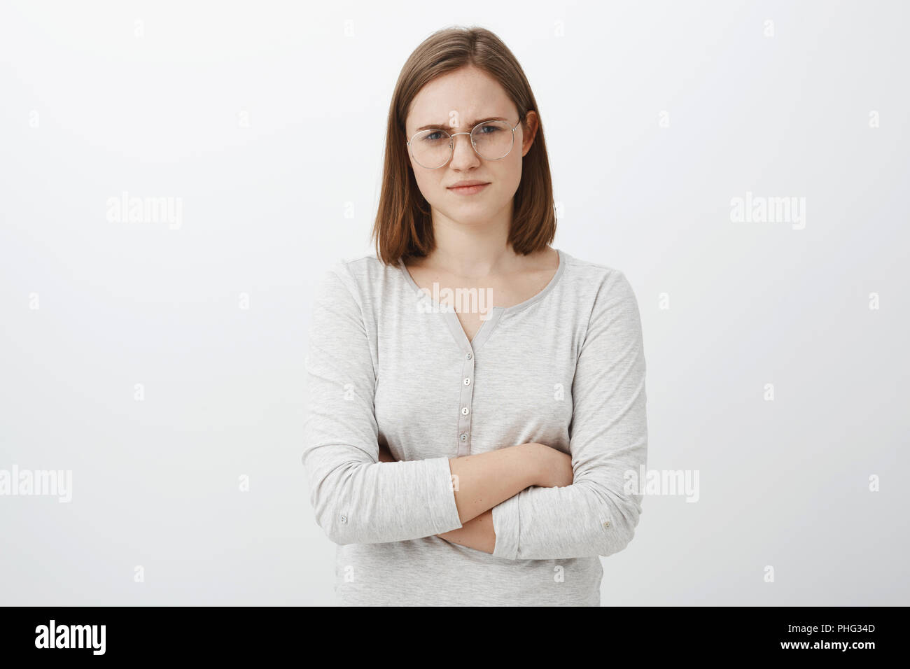 Woman thinking guy lying staring suspicious with disbelief. Intense ...