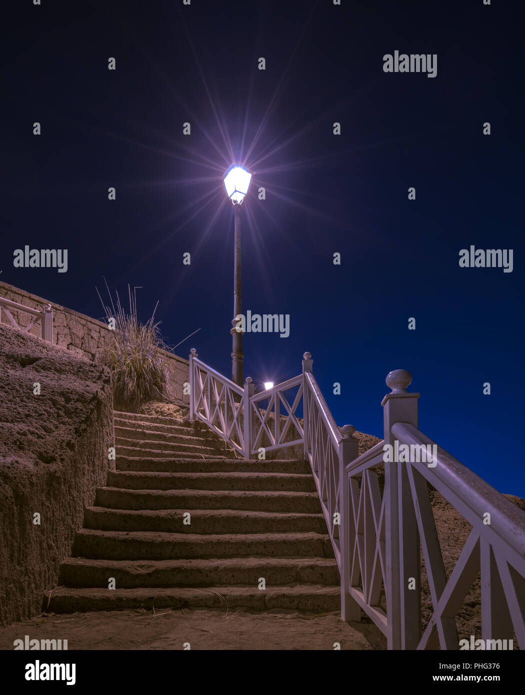 staircase by night Stock Photo - Alamy