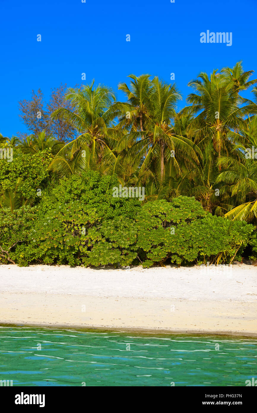 Sunbed umbrella maldives island hi-res stock photography and images - Alamy