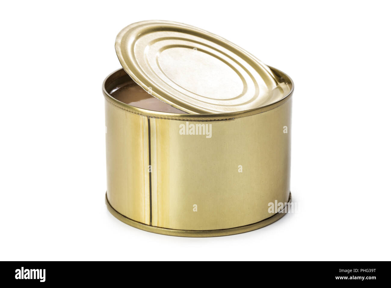 Opened tin can Stock Photo - Alamy