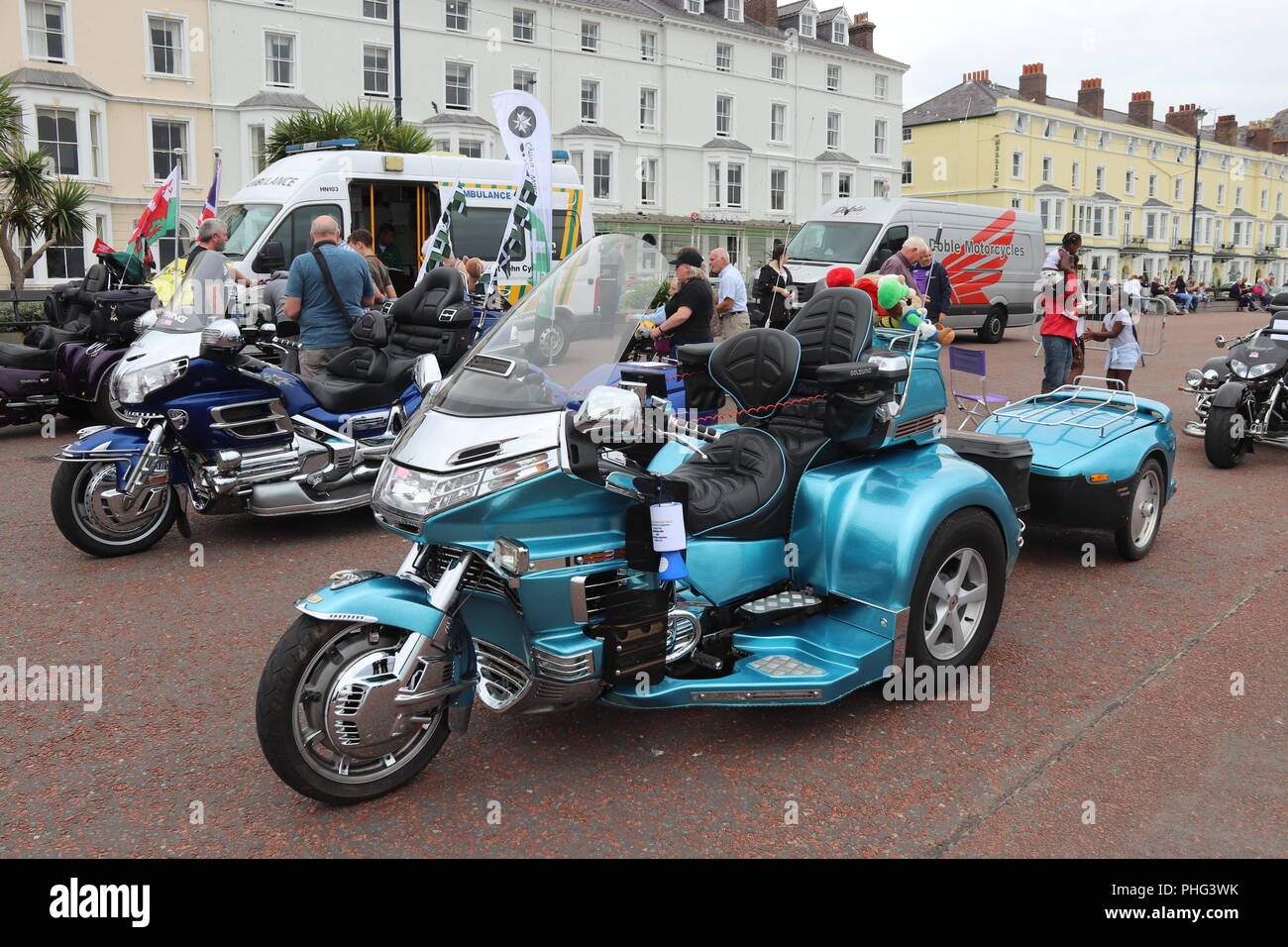 Honda Gold Wing Parade in Llandudno, North Wales Stock Photo - Alamy