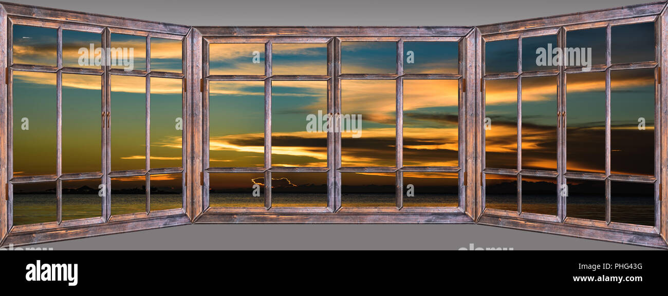 open window cloud sun Stock Photo - Alamy
