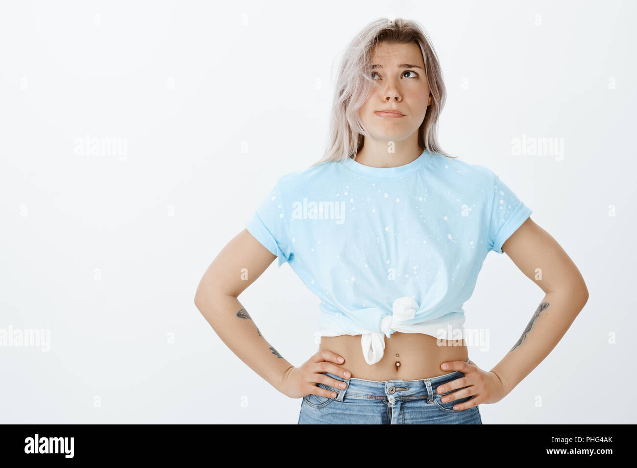 Exhausted female face hi-res stock photography and images - Alamy