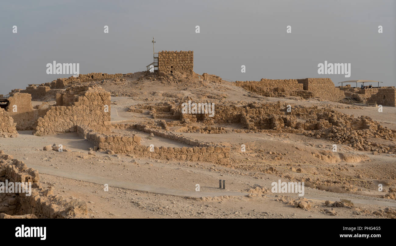 Masada National Park, the ruins of the palace of King Herod's Masada in ...