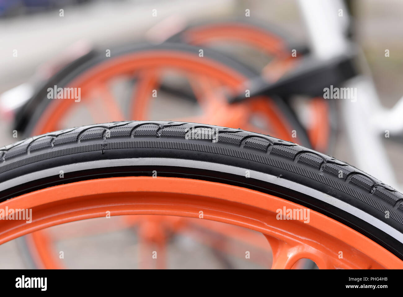 black bicycle tire Stock Photo - Alamy