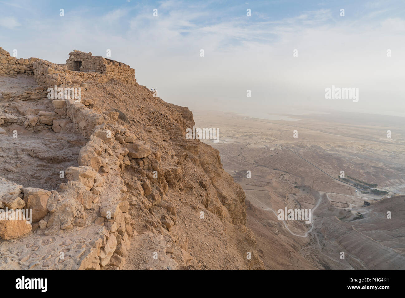 Masada National Park, the ruins of the palace of King Herod's Masada in ...