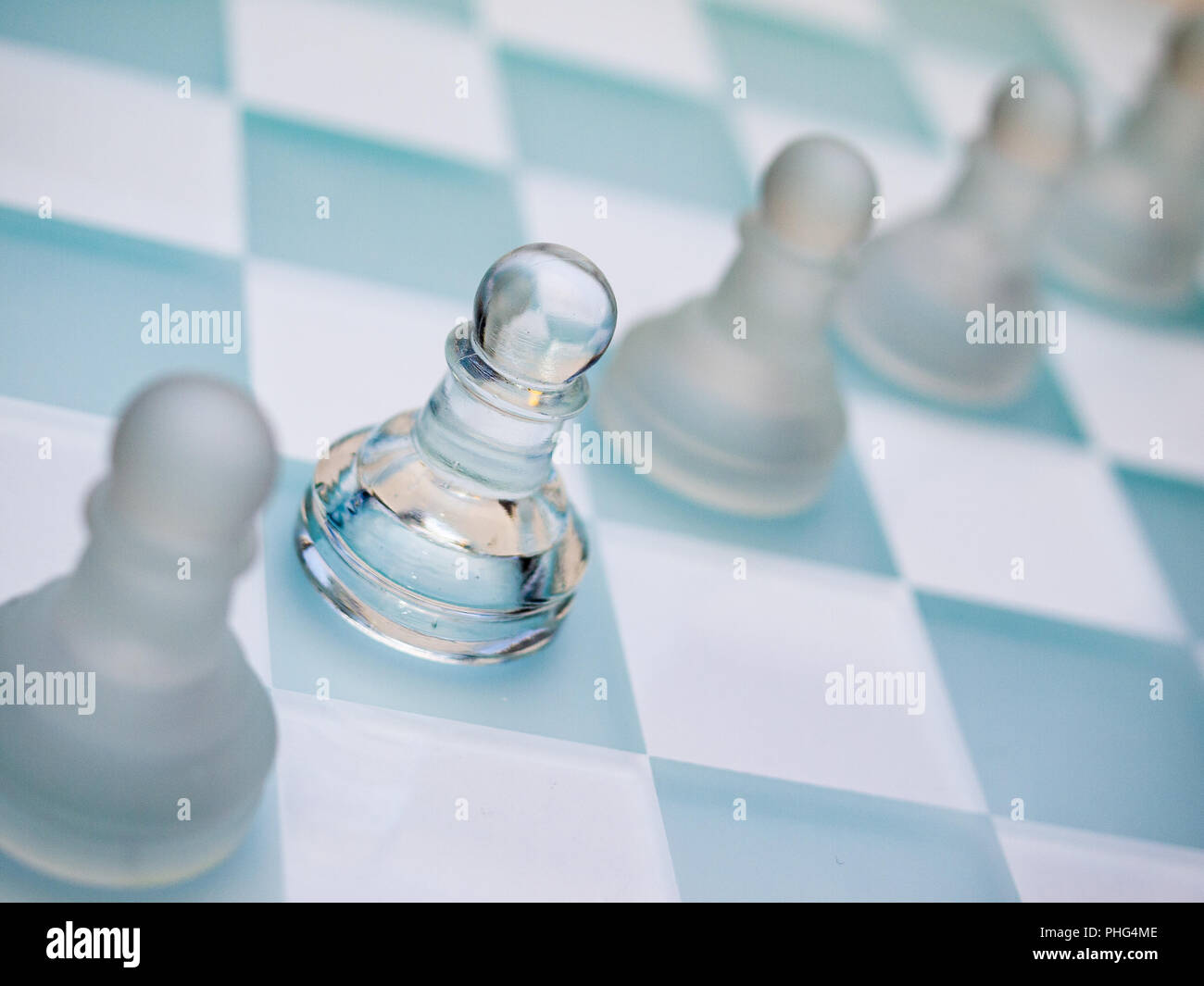 Glass Pawn Chess Piece, Selective Focus Stock Photo - Alamy