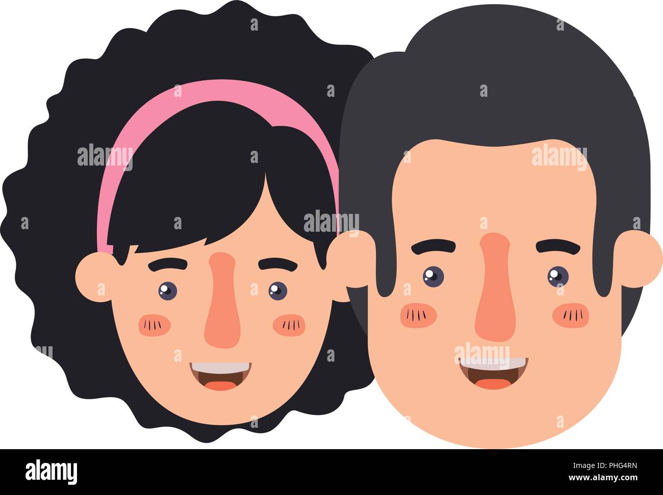Various characters heads hi-res stock photography and images - Alamy